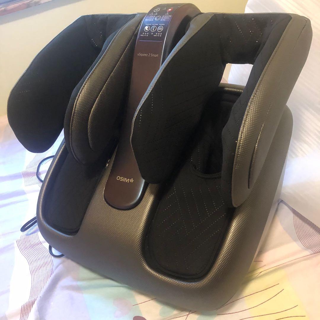極新 只用過3次 Osim os-393s usqueez 2 usqueez2 smart 智能反斗腳機 腳底按摩機, 健康及營養食用品, 按摩紓緩用品 - Carousell
