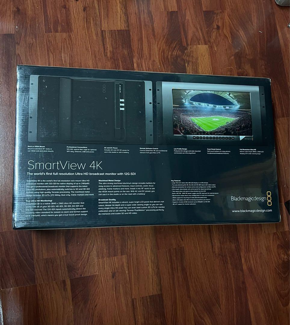 [全新] Blackmagic smartview 4k 60p monitor 15.6吋 12G SDI (3840x2160 ...