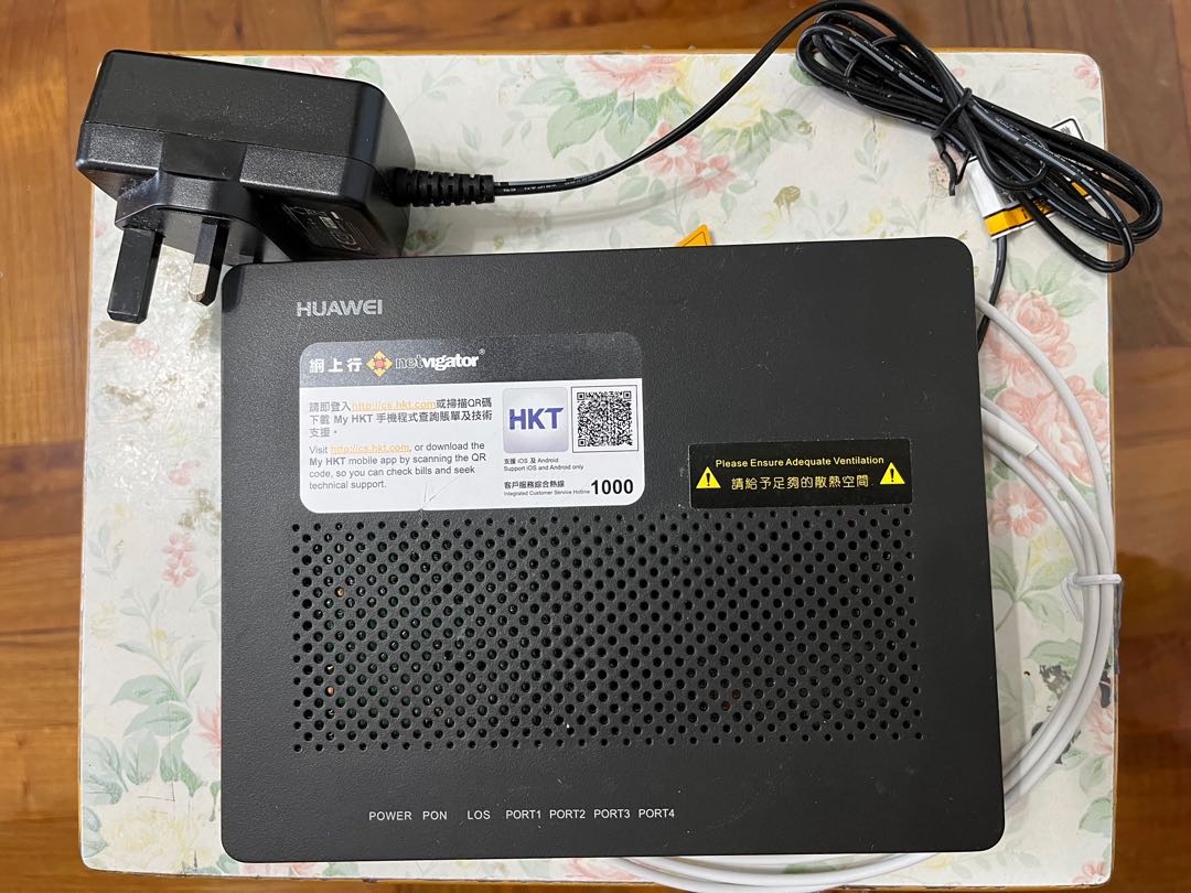 光纖 Modem - [Huawei HG8040H]. 連 原裝火牛，適合還機。PCCW / HKT / 電訊盈科 / Netvigator ...
