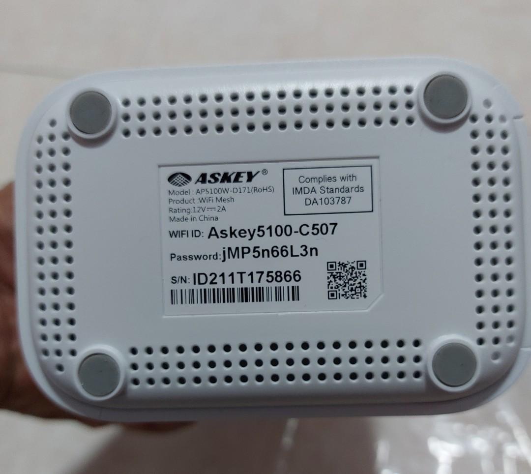 Askey AP5100W mesh Wi-Fi system, Computers & Tech, Parts & Accessories ...