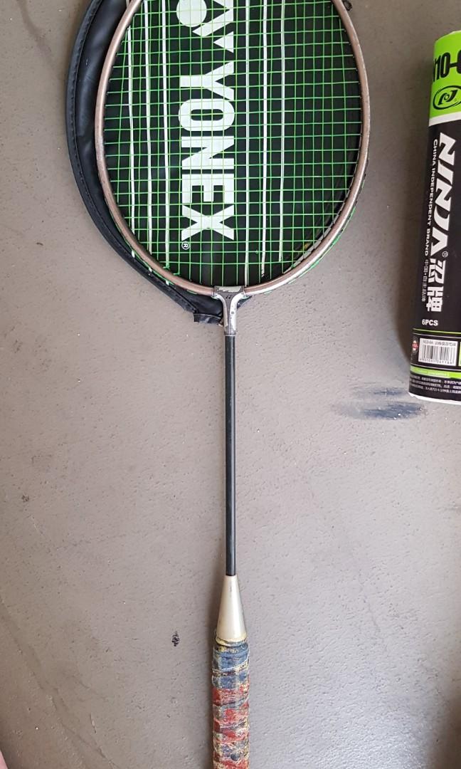 Badminton Rackets and Net set yonex hart calibre shuttlecocks, Sports ...