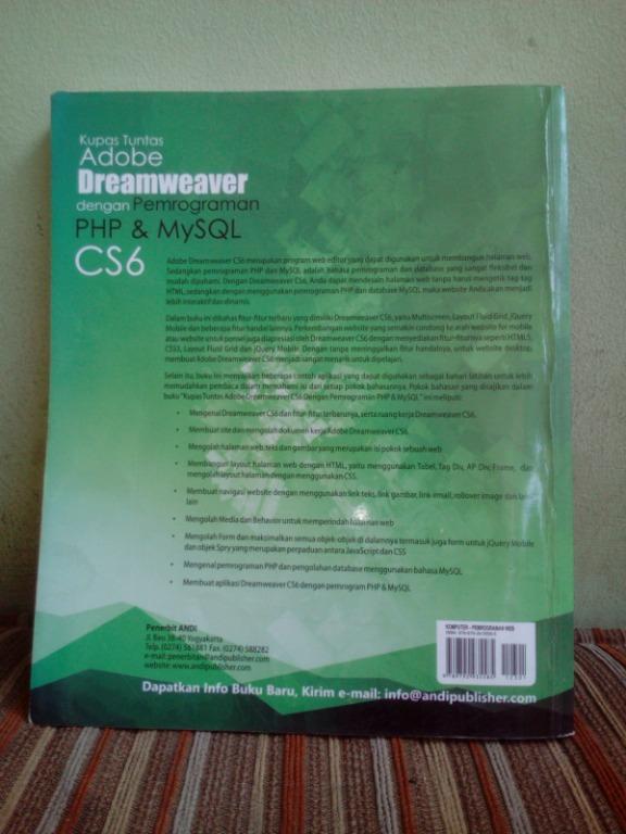 Buku Kupas Tuntas Adobe Dreamweaver CS6 dgn Pemrograman PHP & MySql by ANDI, Buku & Alat Tulis ...