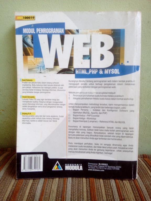 Buku Modul Pemrograman Web HTML PHP MYSQL Edisi Revisi BY BUDI RAHARJO ... Buku Modul Pemrograman Web HTML PHP MYSQL Edisi Revisi BY BUDI RAHARJO ...