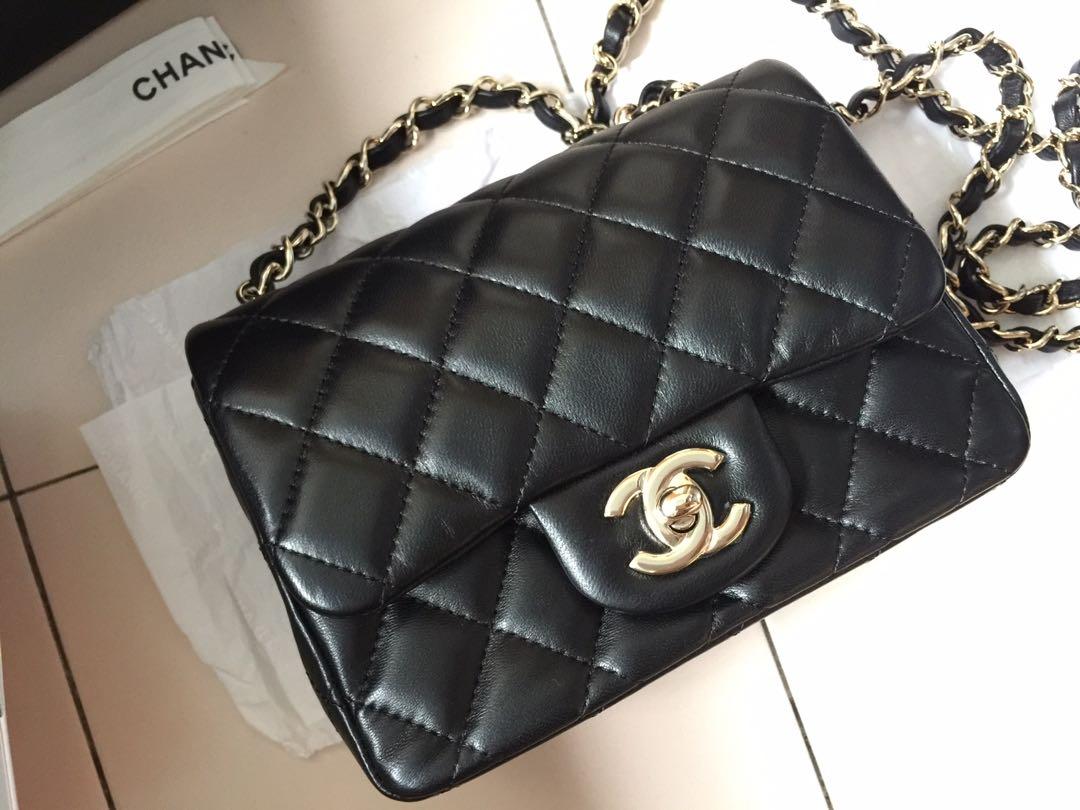 Chanel Mini Square, Women's Fashion, Bags & Wallets, Cross-body Bags on ...