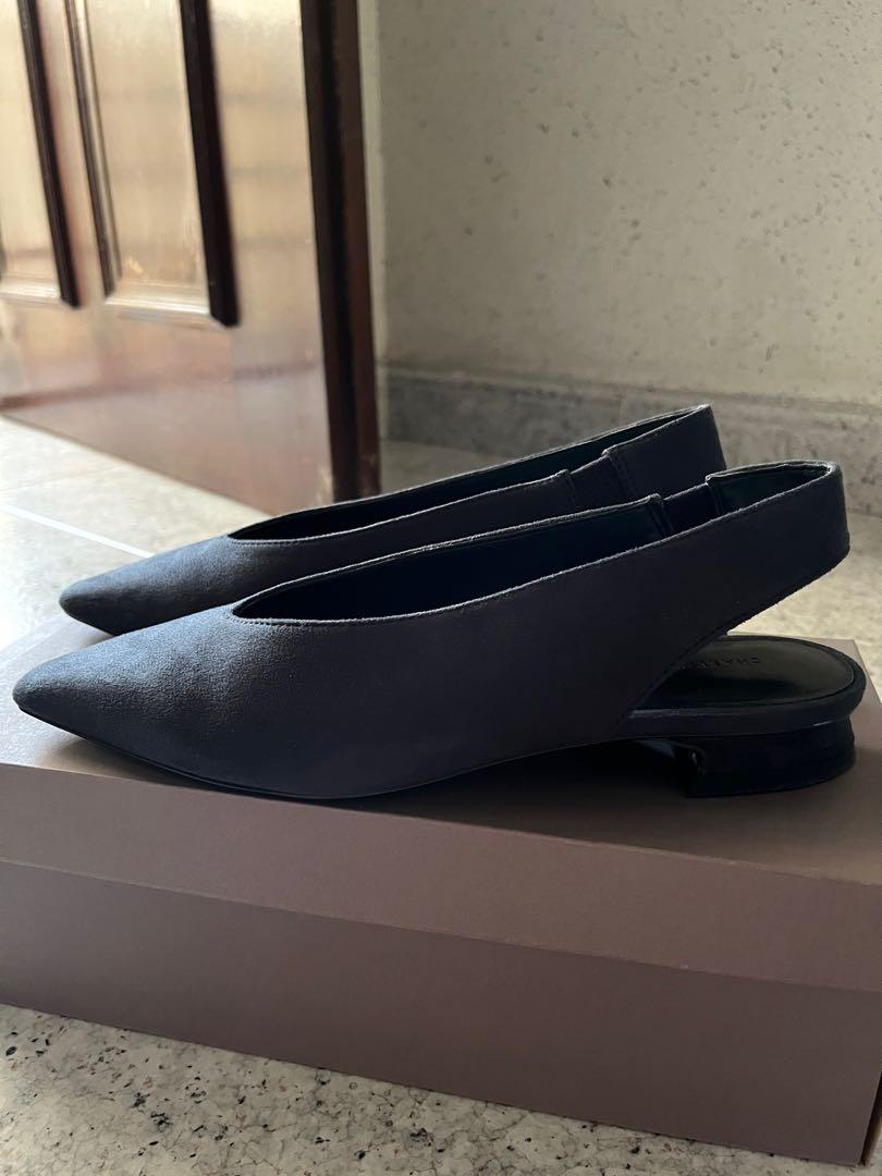Charles & Keith Covered flats with slingback, Women's Fashion, Footwear ...
