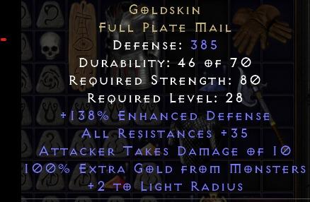 D2R | Diablo 2 Resurrected Goldskin, Gold skin Armor, Video Gaming ...