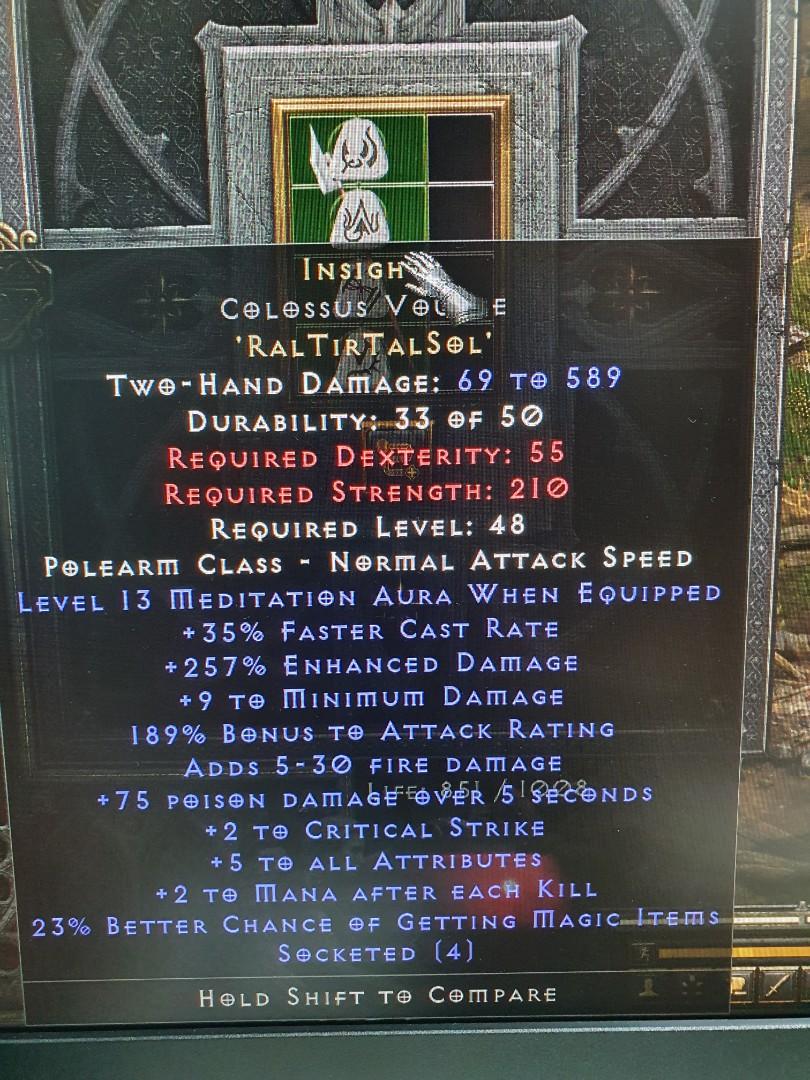 D2R - Insight CV!, Video Gaming, Gaming Accessories, In-Game Products ...