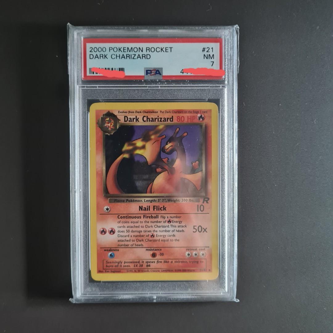 Dark Charizard PSA 7, Hobbies & Toys, Toys & Games on Carousell