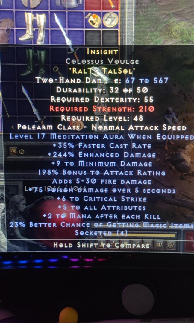 Diablo 2 insight, Video Gaming, Video Games, Others on Carousell