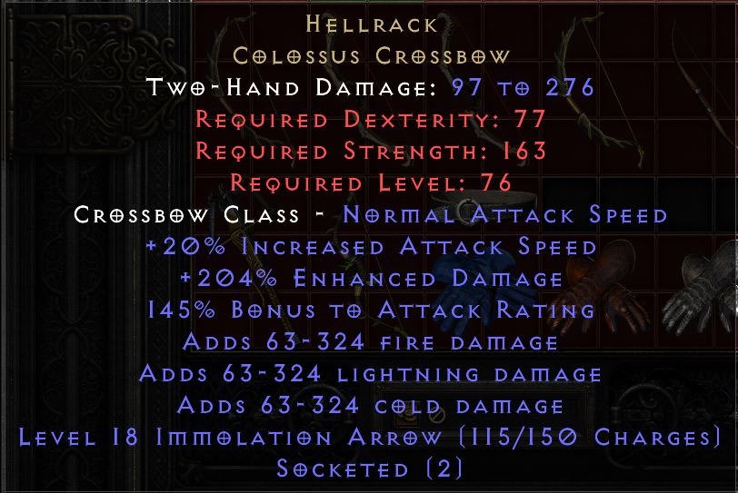 diablo 2 resurrected: Hellrack, Video Gaming, Gaming Accessories, In-Game Products on Carousell