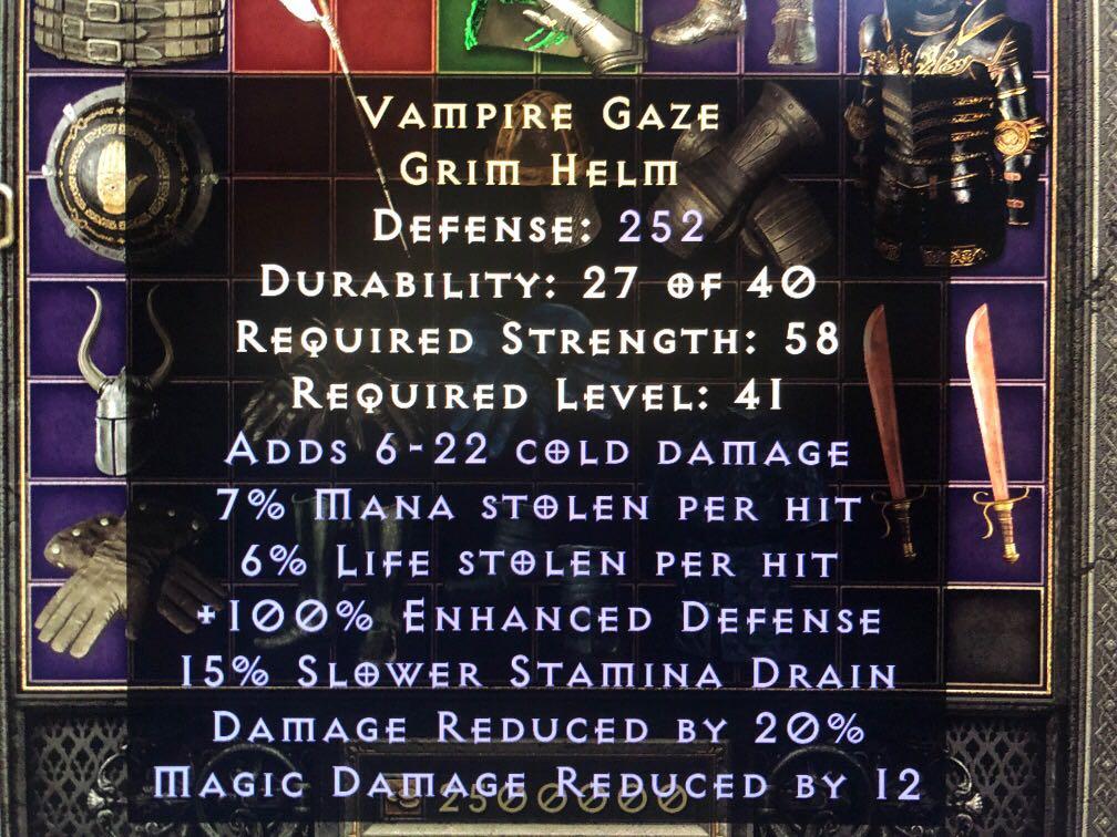 Diablo 2 Resurrected Vampire Gaze, Video Gaming, Gaming Accessories, In ...