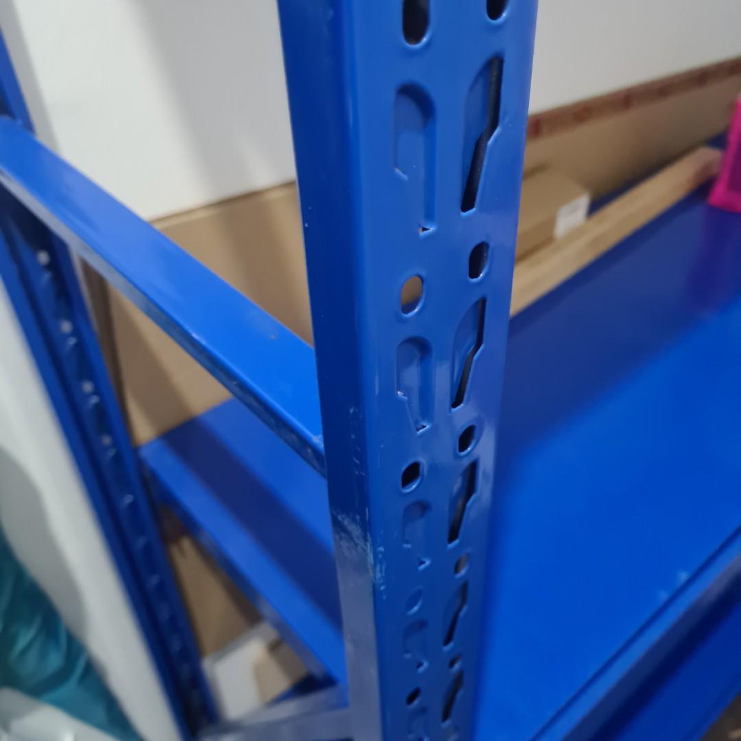 Heavy Duty Storage Metal Rack / Shelves in Blue, Furniture & Home ...