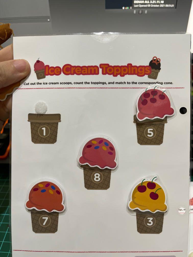 ice cream flash cards ... dan belajar counting topping, Toys ...