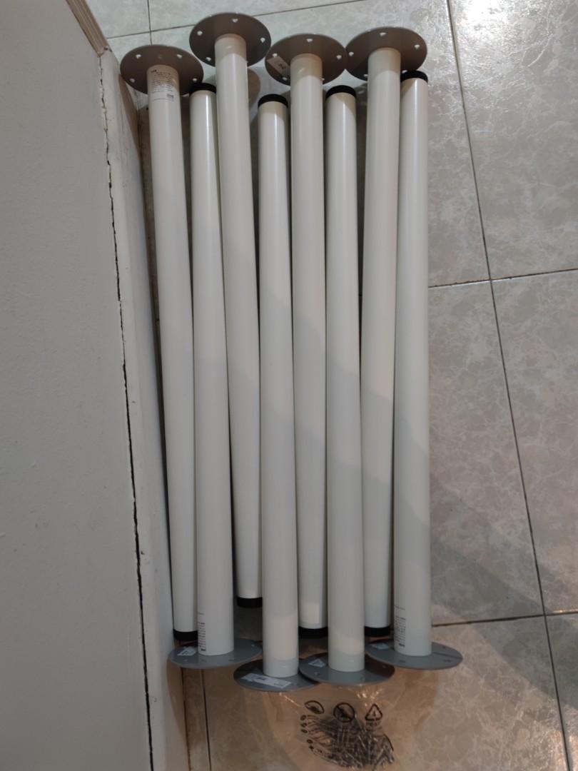 IKEA Adils table leg white 8 pieces, Furniture & Home Living, Furniture ...