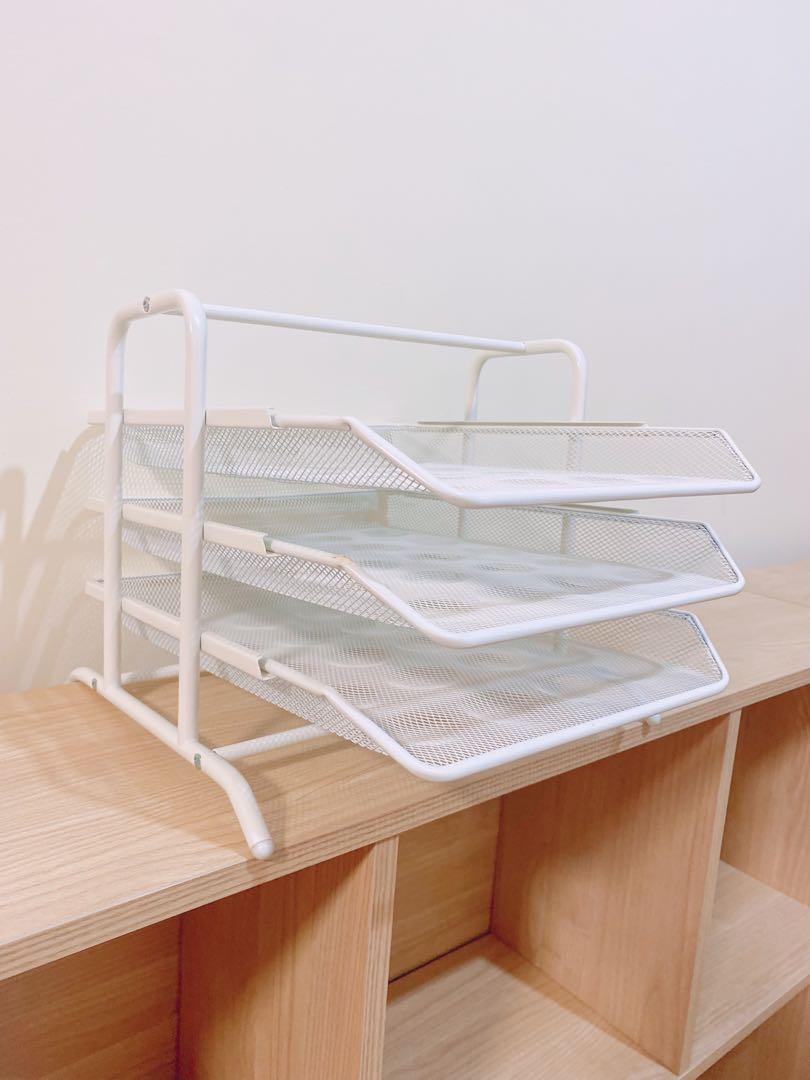 IKEA DOKUMENT letter tray 三層文件架, 傢俬＆家居, 其他, 家居改善及收納用品 - Carousell