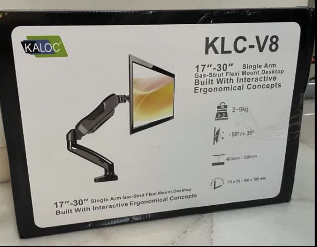 Kaloc KLC-V8 Adjustable Single Arm Full Monitor Desktop Mount Stand ...