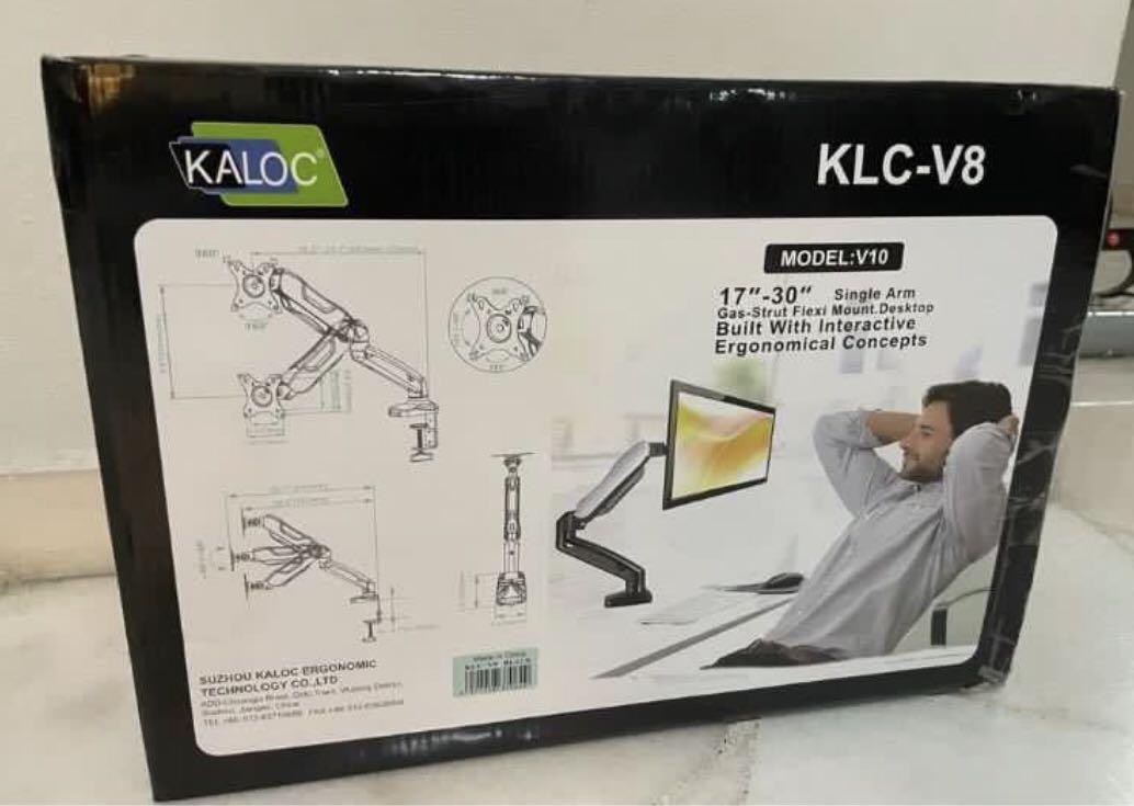 Kaloc KLC-V8 Adjustable Single Arm Full Monitor Desktop Mount Stand ...
