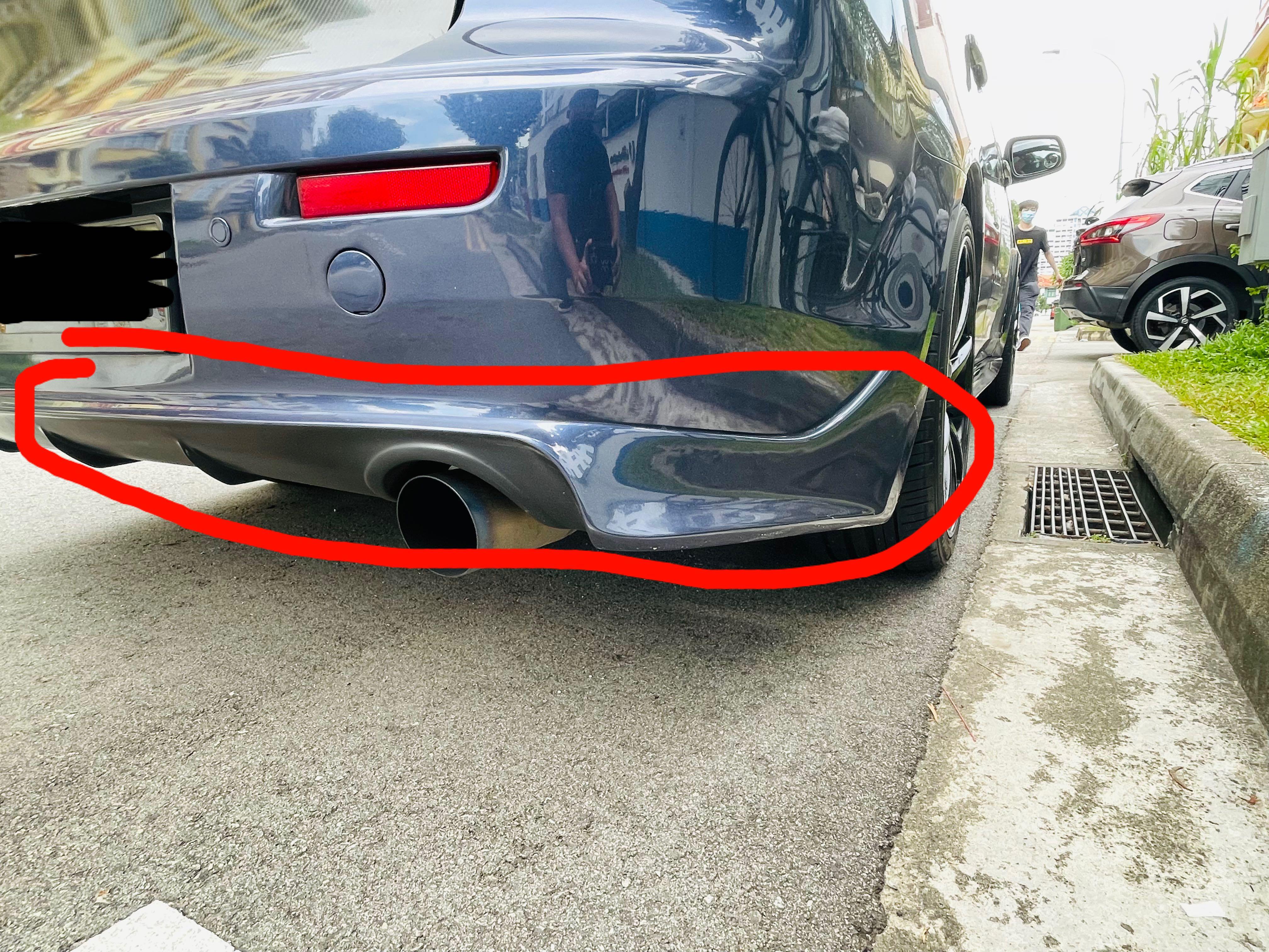 Lancer ex ralliart rear diffuser, Car Accessories, Accessories on Carousell