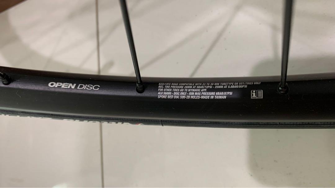 Mavic Open Disc alloy wheelset, disc brake 700cc road bike, from BMC ...