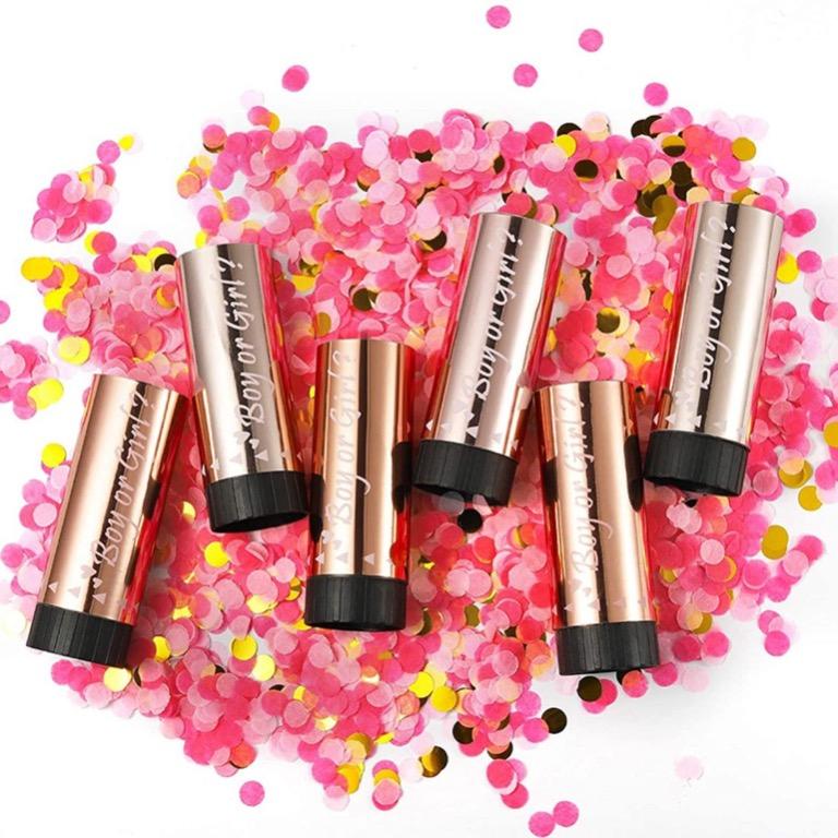 Metallic Rose Gold Confetti Party Popper Cannons Handheld Fireworks ...