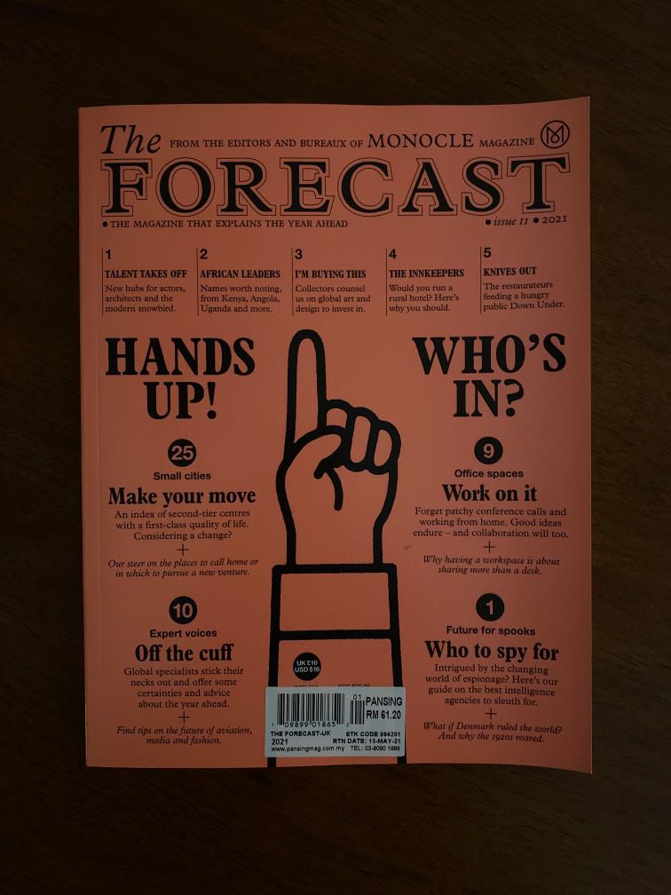 Monocle: The Forecast Issue 11, 2021, Hobbies & Toys, Books & Magazines, Magazines on Carousell