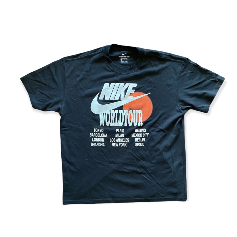 Nike World Tour Black Tee, Men's Fashion, Tops & Sets, Tshirts & Polo ...