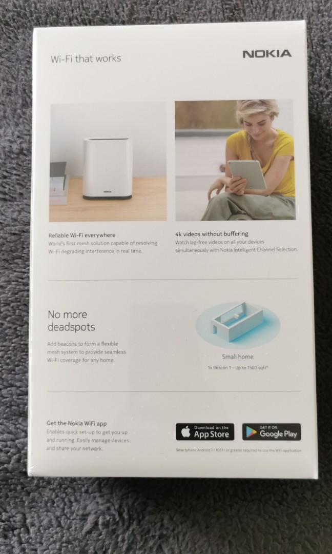Nokia Wifi Beacon 1 Wifi Mesh Router System Support AC1200, Computers ...