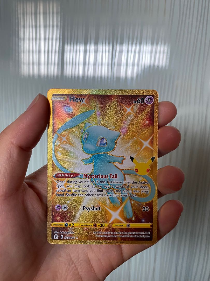 Pokemon 25th Anniversary - Gold Mew Secret Rare 25/25, Hobbies & Toys ...