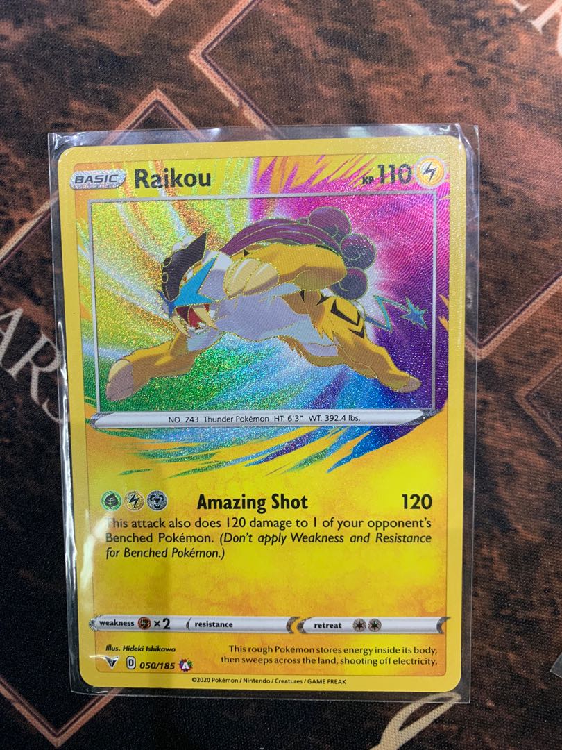 Pokemon card ptcg amazing rare raikou, 興趣及遊戲, 玩具 & 遊戲類 - Carousell