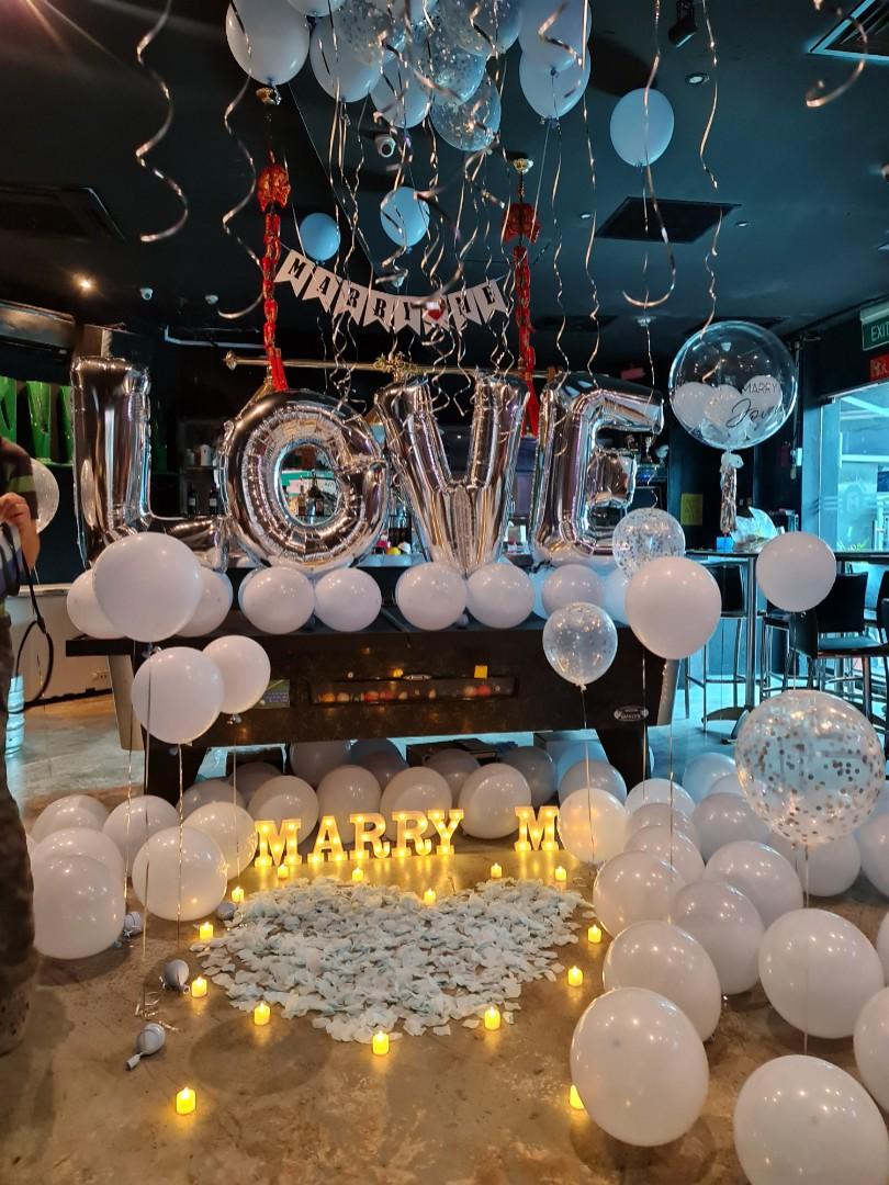 Proposal decorations, marry me set up, marry me decorations, helium ...