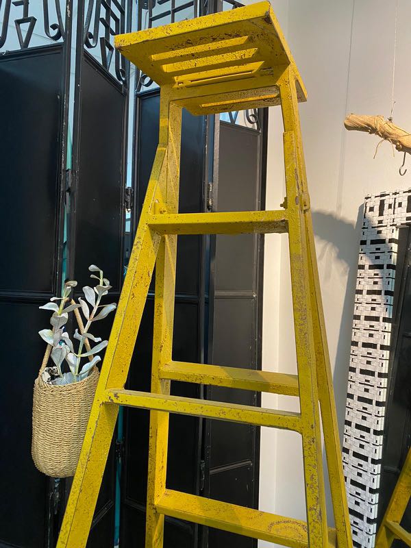 LAST CALL! Rare Vintage Cast Iron Ladder, Furniture & Home Living, Home ...