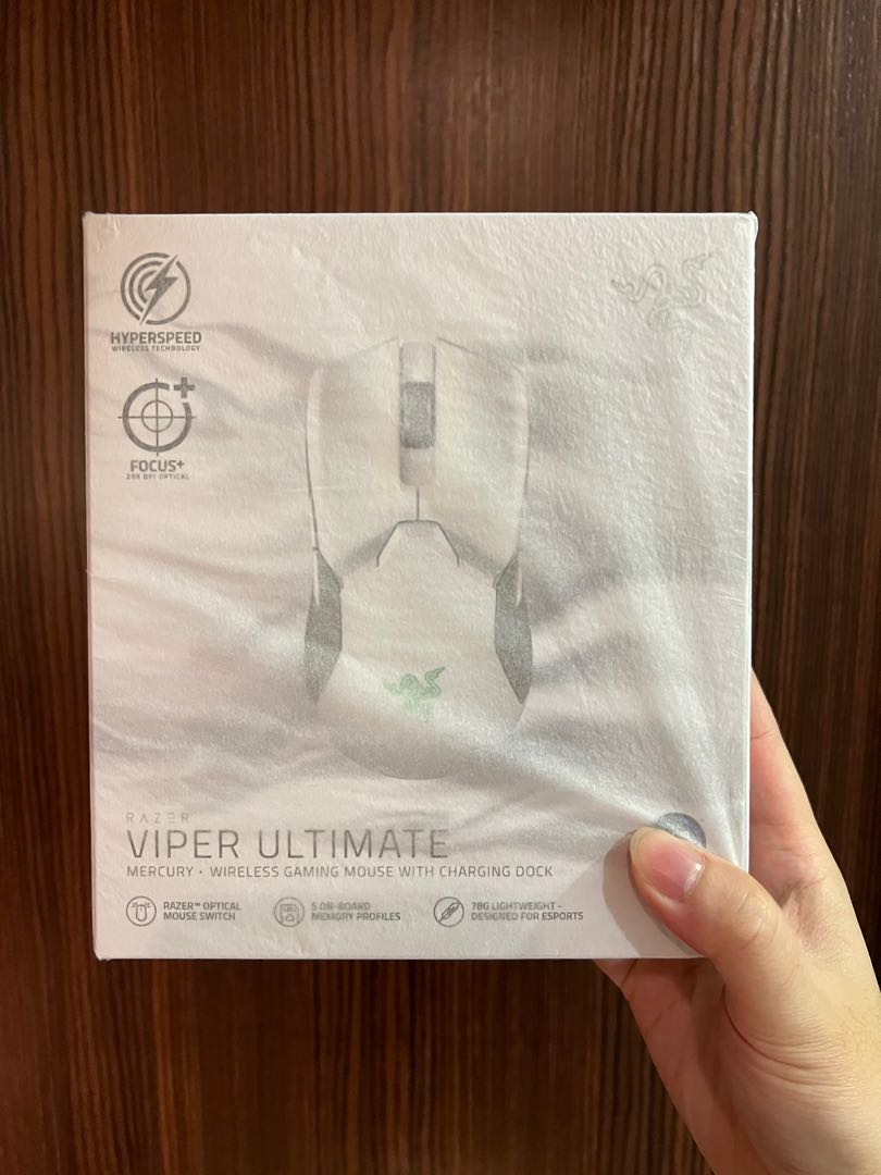 Razer Viper Ultimate (White) Gaming Mouse, Computers & Tech, Parts ...