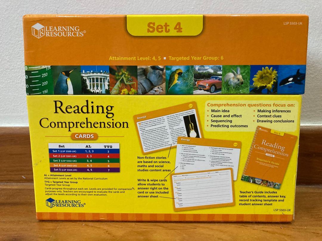 Reading Comprehension Cards (set 4), Hobbies & Toys, Stationery & Craft ...