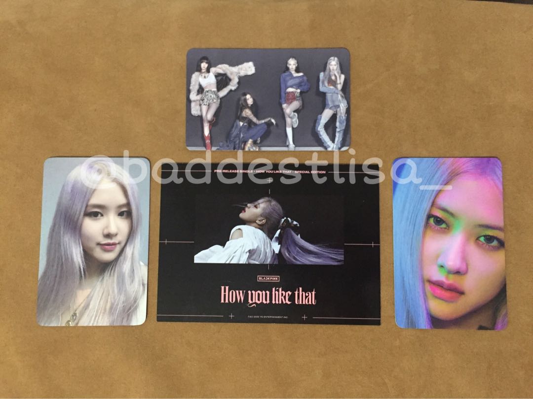 BLACKPINK ROSÉ HYLT PHOTOCARD AND POSTCARD, KTOWN POB GROUP PHOTOCARD ...