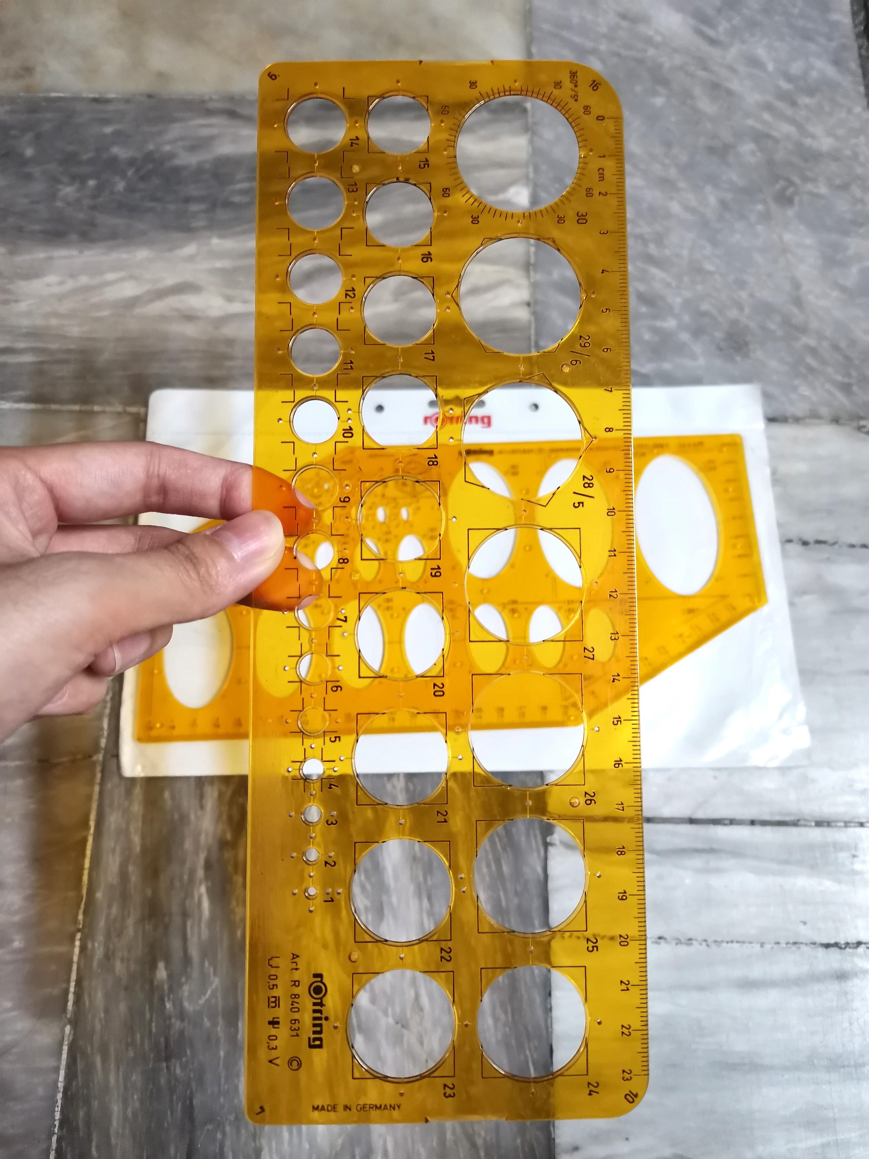 Rotring Circular and Ellipse Template Ruler Set, Hobbies & Toys ...