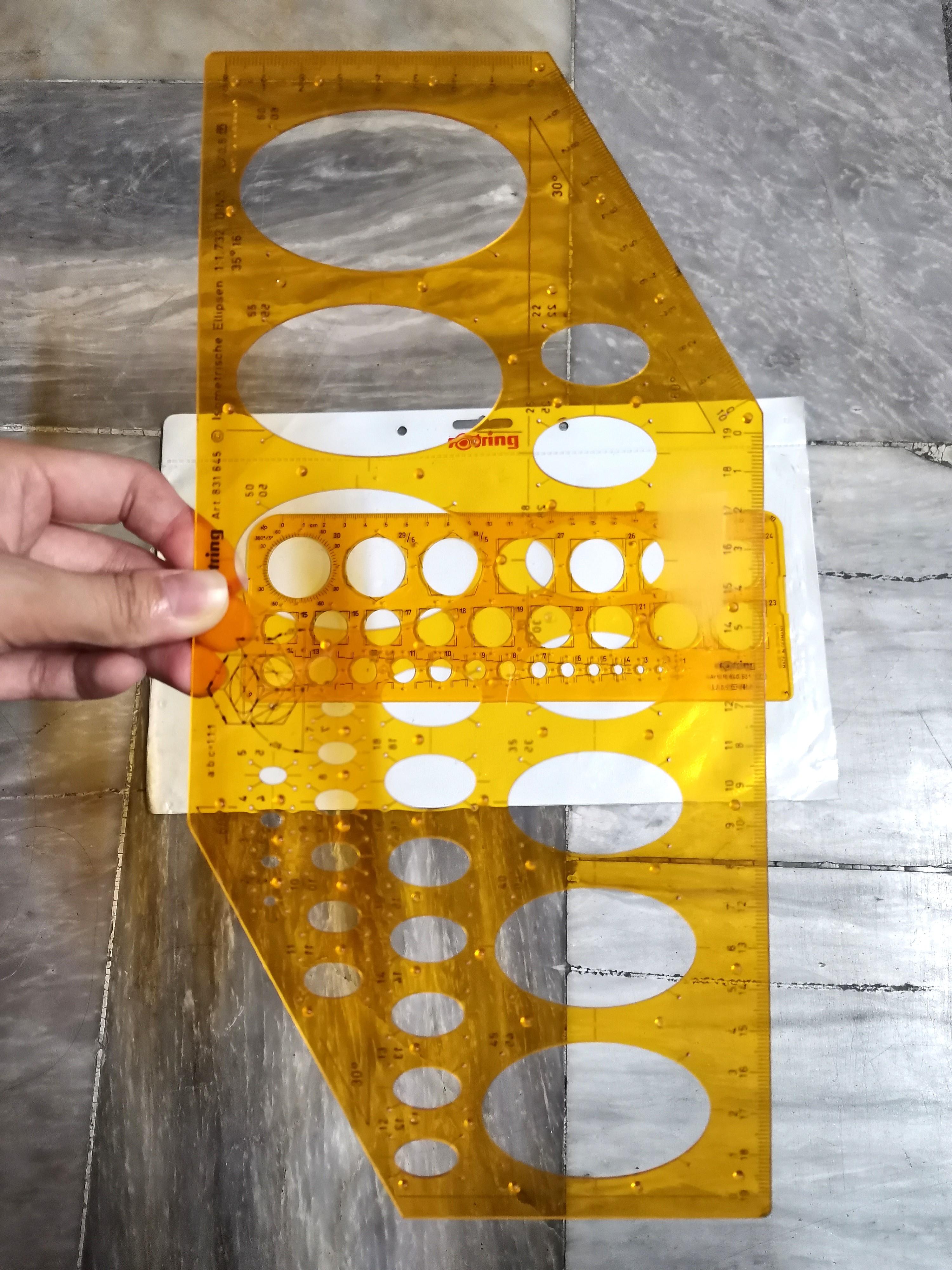 Rotring Circular and Ellipse Template Ruler Set, Hobbies & Toys ...