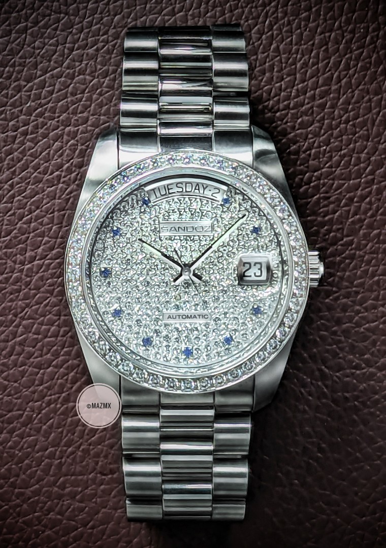 Sandoz Swiss Automatic Diamond Watch Bargain!, Luxury, Watches on Carousell