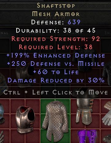 Shaftstop Mesh Armor - D2R, Video Gaming, Gaming Accessories, In-Game ...