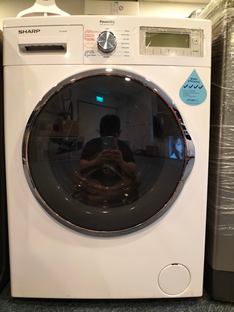 SHARP 9KG/6KG WASHER/DRYER ES-VD900, TV & Home Appliances, Washing ...