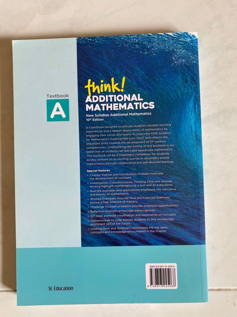 Think! Additional Mathematics 10th Edition Textbook A (NEGOTIABLE ...