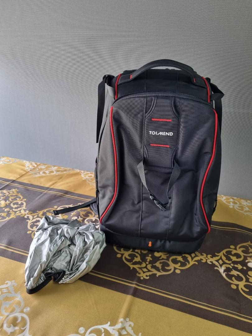 TOIMEND Digital SLR Photo Camera Bag DSLR Notebook Backpack With a rain ...