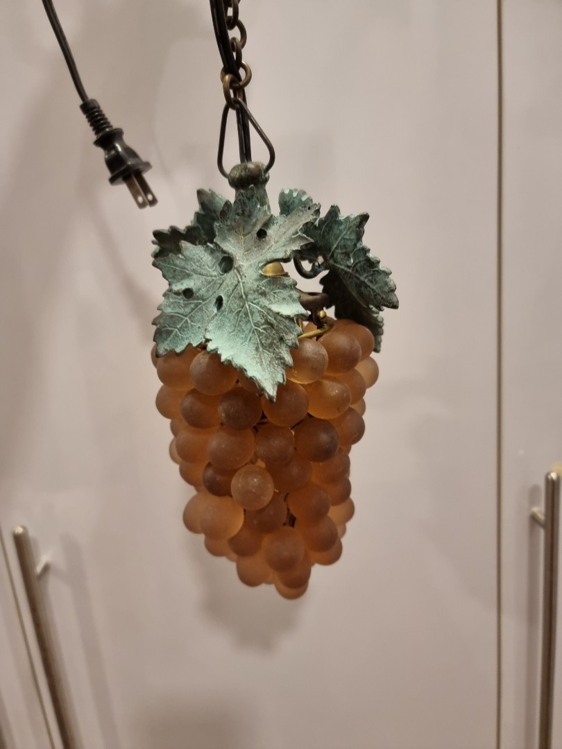 Vintage hanging Grapes light, Furniture & Home Living, Lighting & Fans ...
