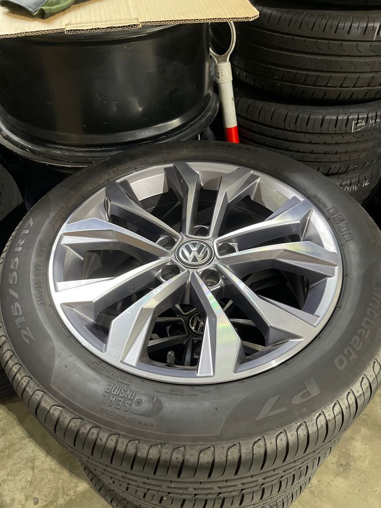 Volkswagen Original 17 Inch Rims with Tyres, Car Accessories, Tyres ...
