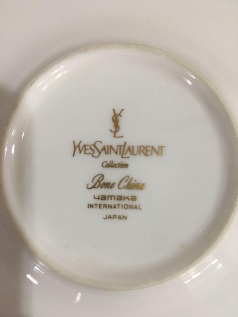 YSL bone china ribbon design saucer plates, Furniture & Home Living ...