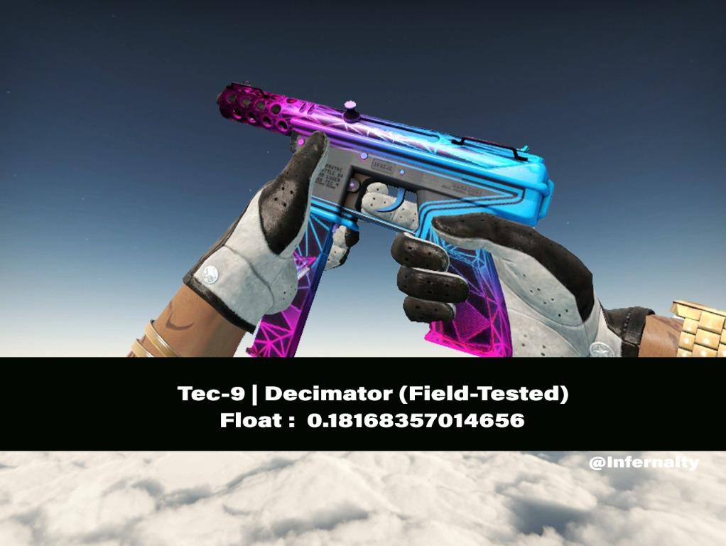 (0.18FV) Tec-9 Decimator FT CSGO SKINS KNIVES, Video Gaming, Gaming ...