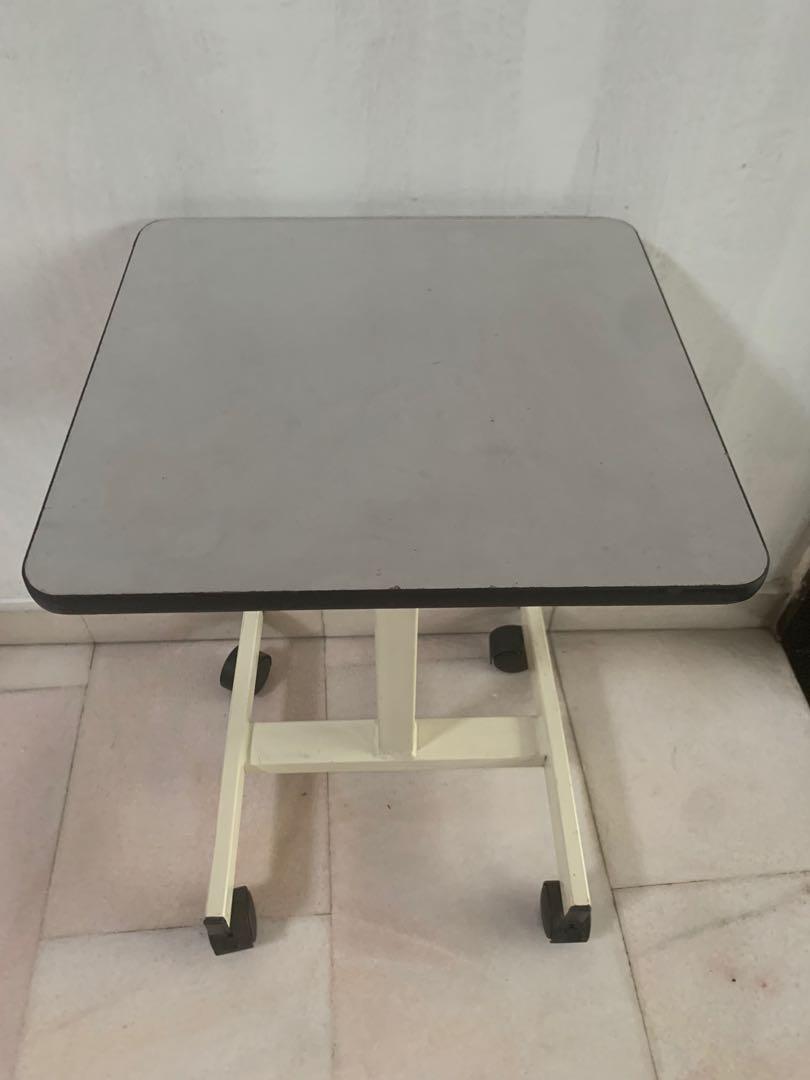 Adjustable Height Table with Wheels, Furniture & Home Living, Furniture ...