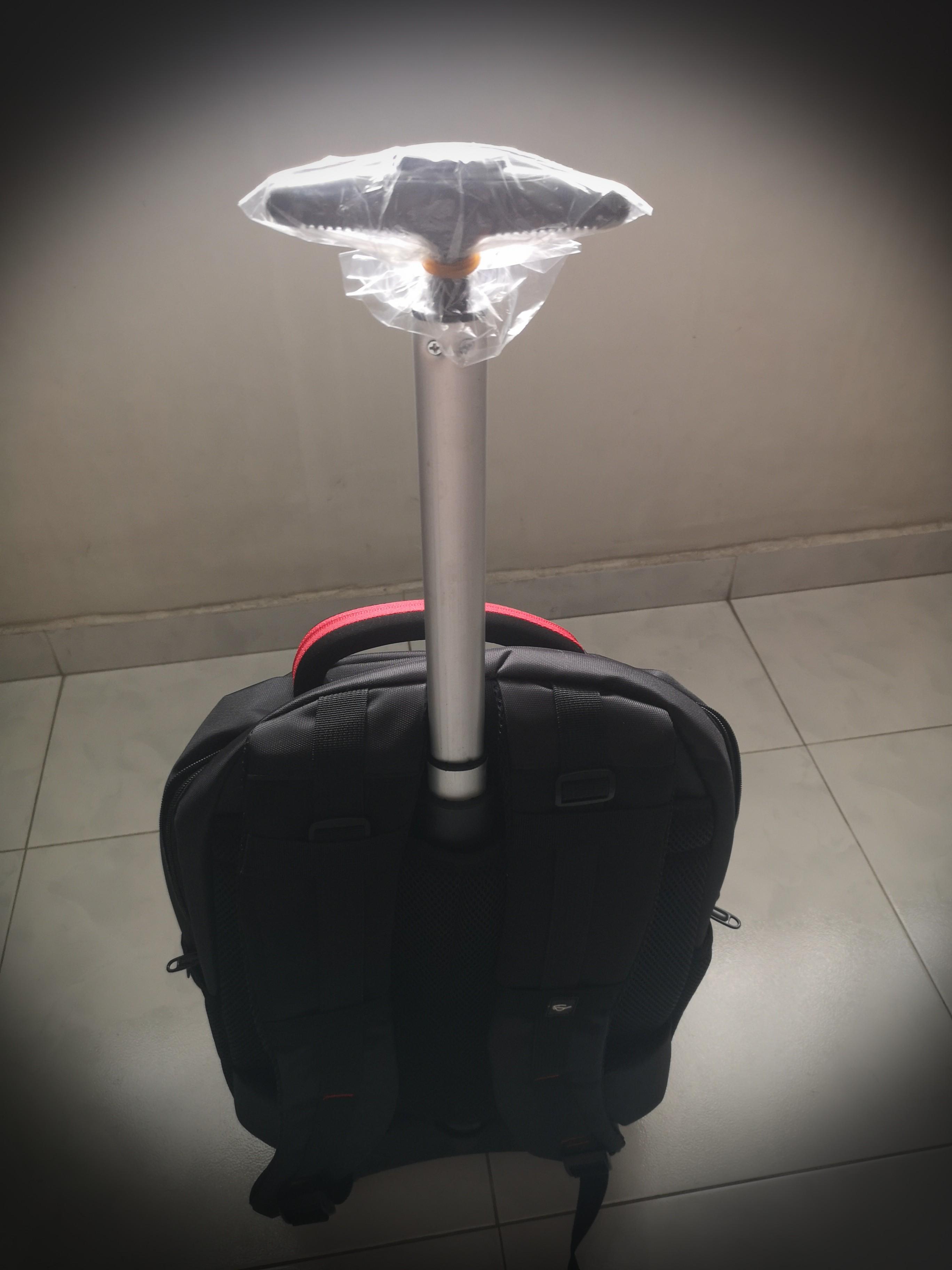 Backpack luggage with stand and trolley, Hobbies & Toys, Travel ...