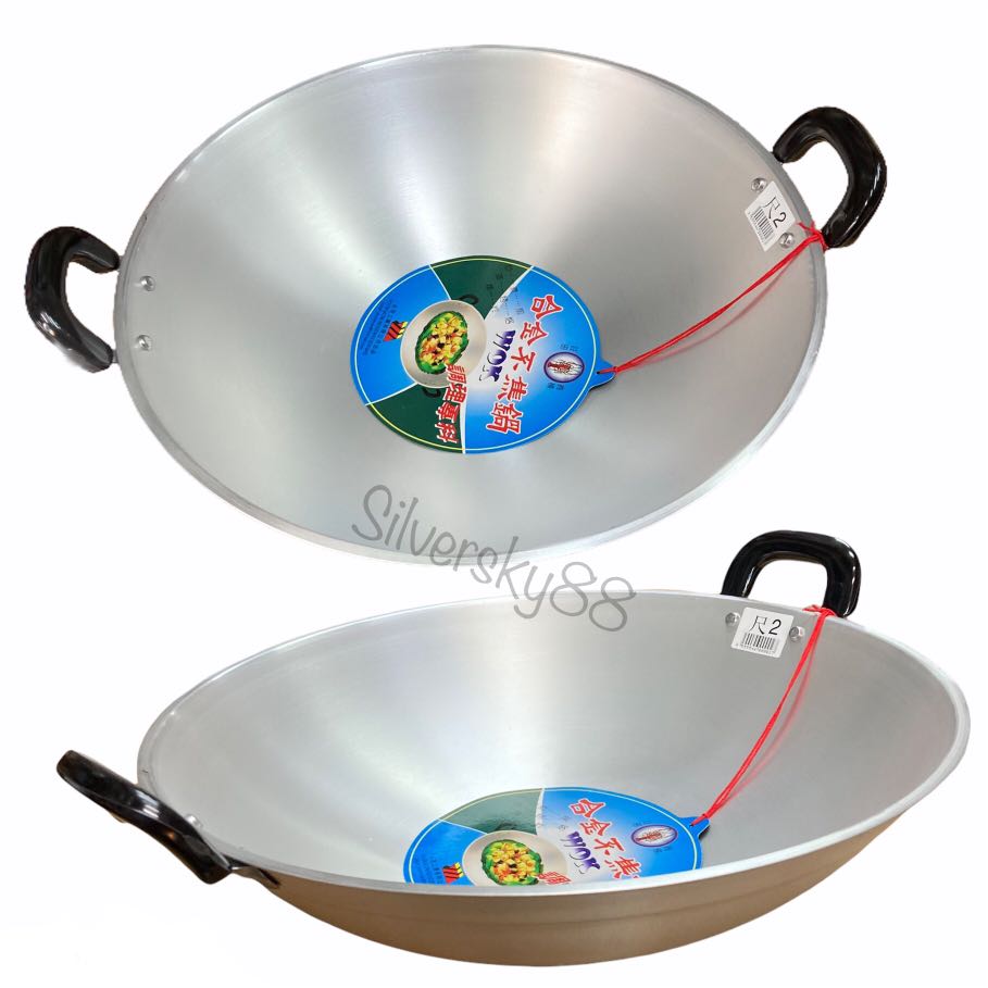 Cooking wok aluminium alloy traditional wok, Furniture & Home Living ...