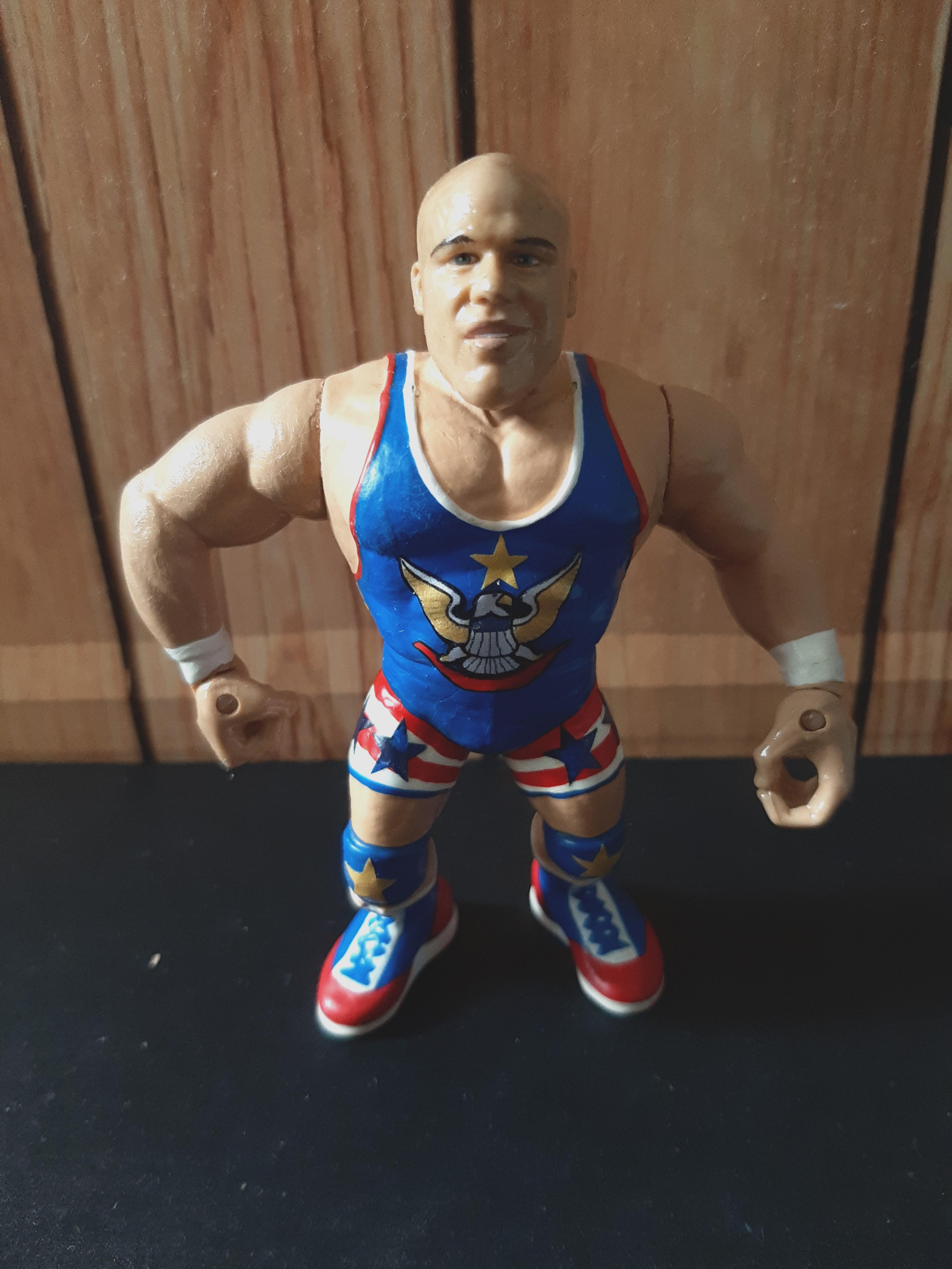 Custom Hasbro size USA Kurt Angle, Hobbies & Toys, Memorabilia ...