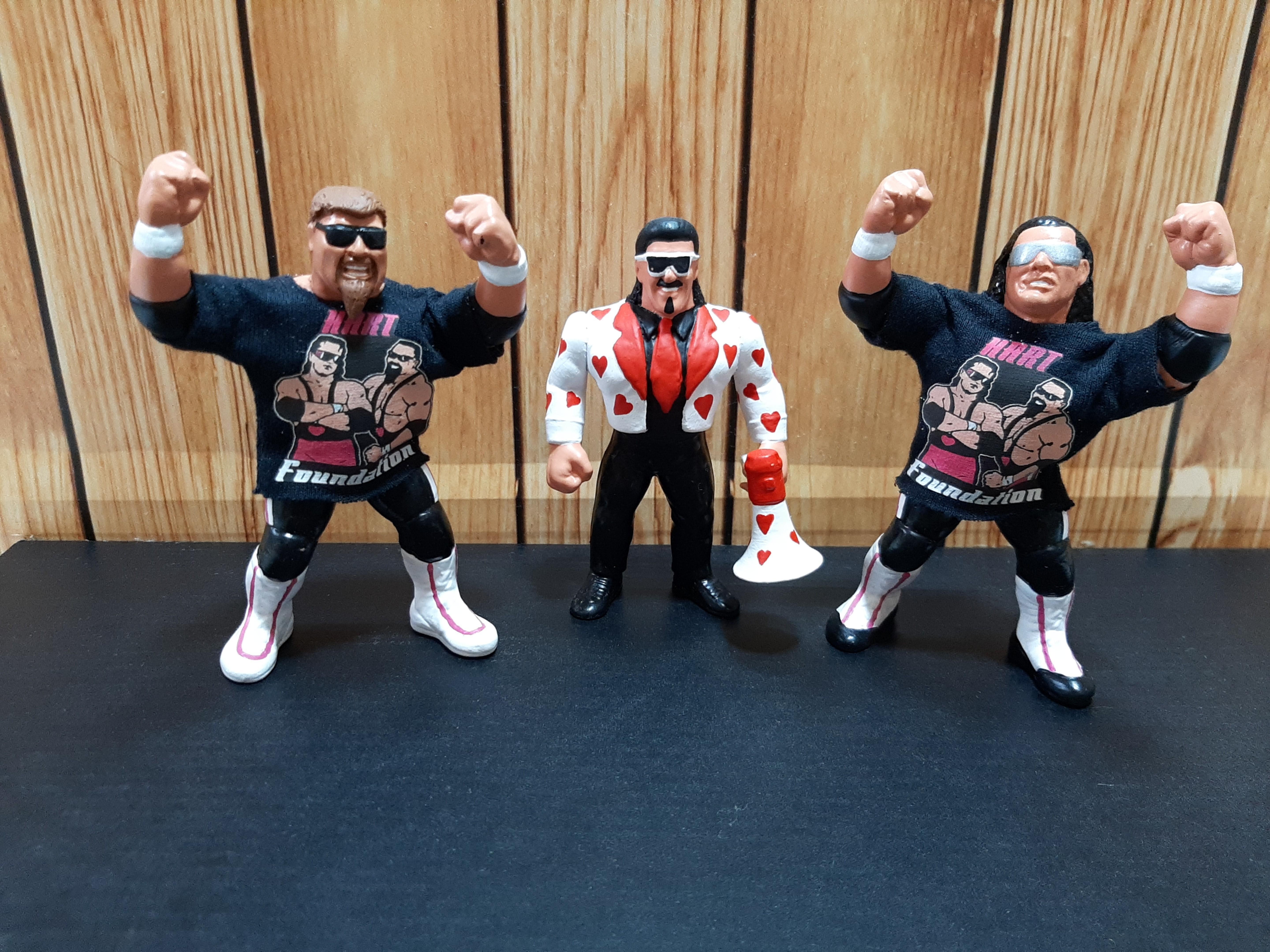Custom Hasbro WWF Hart Foundation with Jimmy Hart, Hobbies & Toys, Toys ...